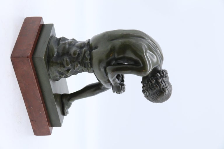 19th century Italian bronze sculpture, The boy with the thorn or ...