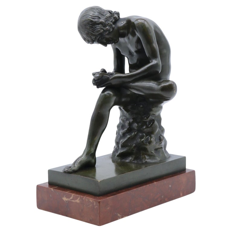 19th century Italian bronze sculpture, The boy with the thorn or ...