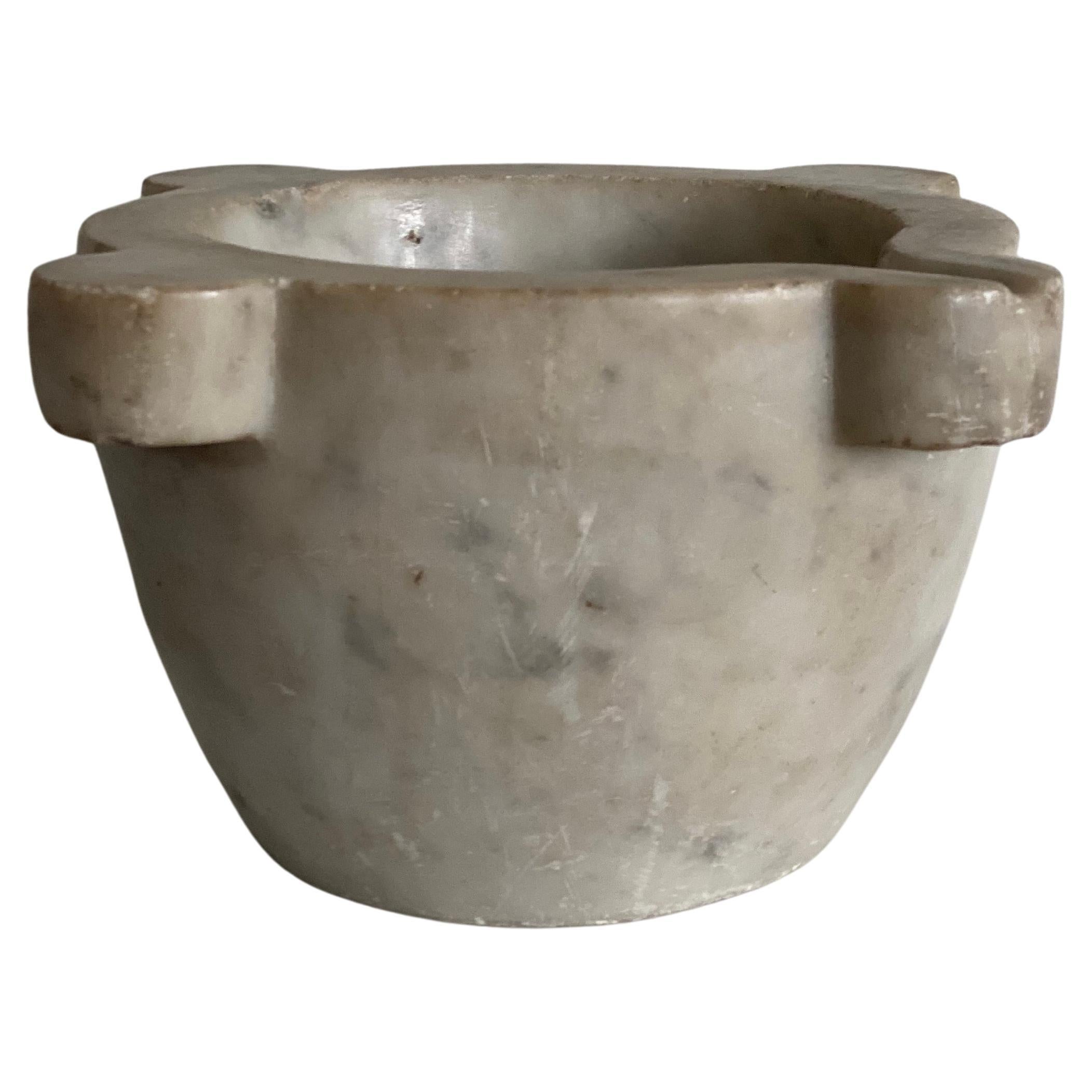 19th Century Italian Carrara Marble Mortar at 1stDibs