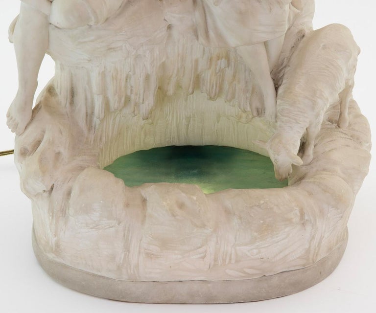 19th Century Italian Carved Alabaster Figure of Boy and Girl For Sale ...