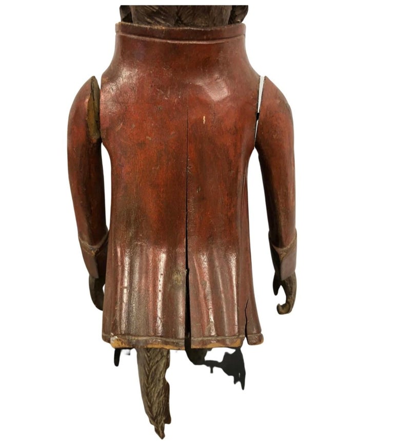 19th Century Italian Carved Monkey Butler For Sale at 1stDibs