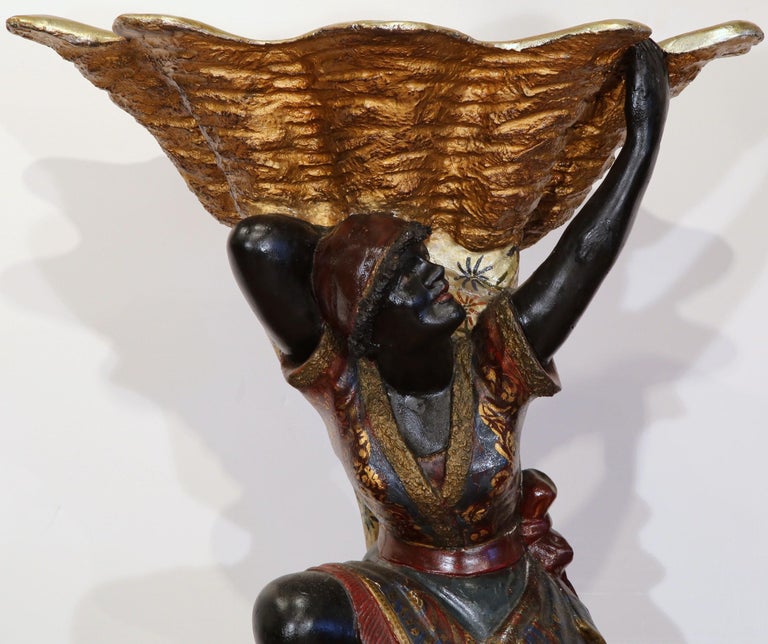 19th Century Italian Carved Polychrome Sculpture with Jardinière For ...