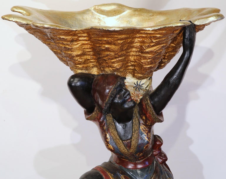 19th Century Italian Carved Polychrome Sculpture with Jardinière For ...