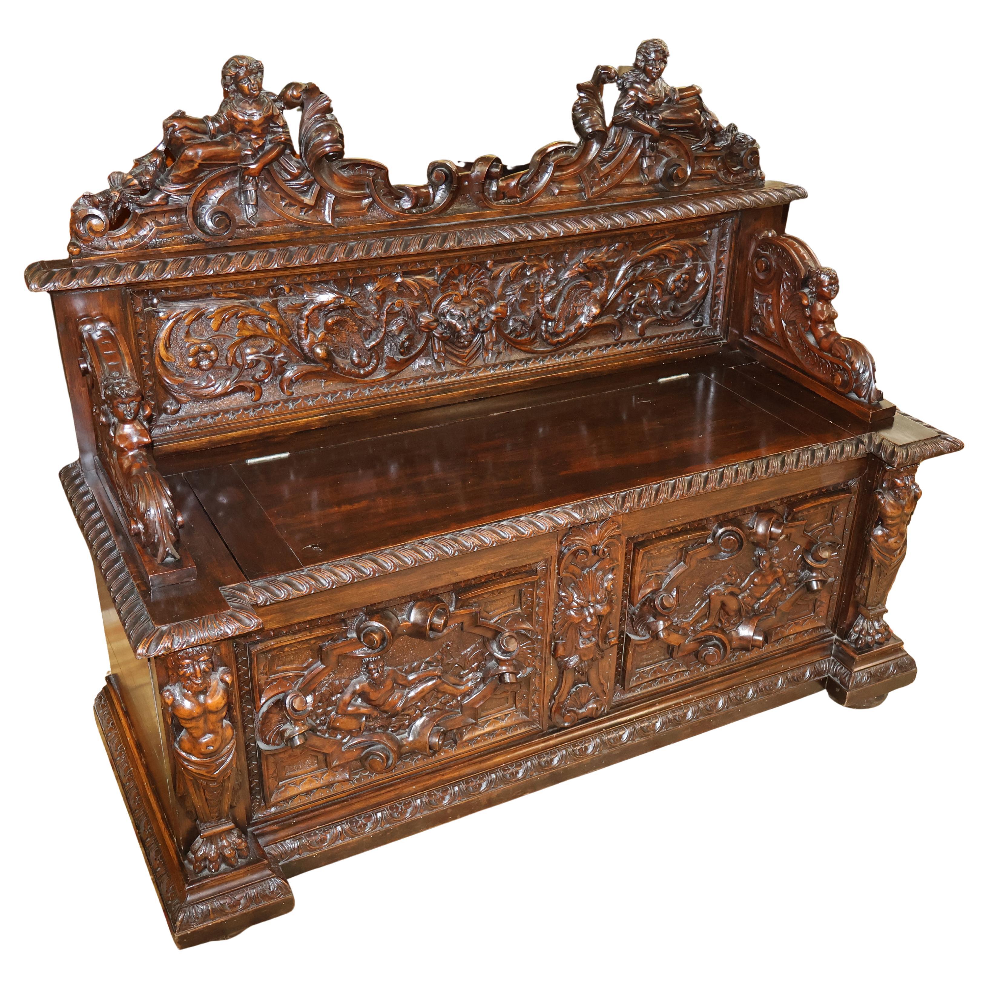 Renaissance Revival Benches - 26 For Sale at 1stDibs | renaissance bench