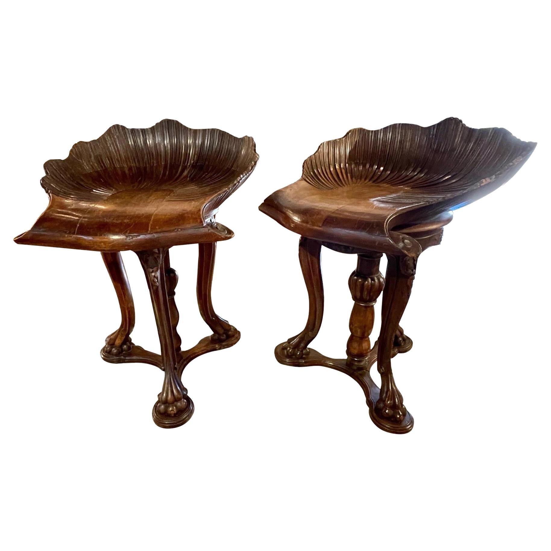 Grotto 'Shell' Stool - Seat at 1stDibs