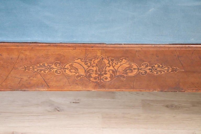 19th Century Italian Charles X Inlaid Walnut Antique Large Settee For ...