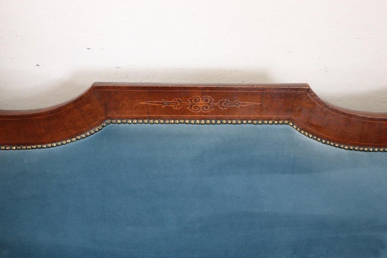 19th Century Italian Charles X Inlaid Walnut Antique Large Settee For ...
