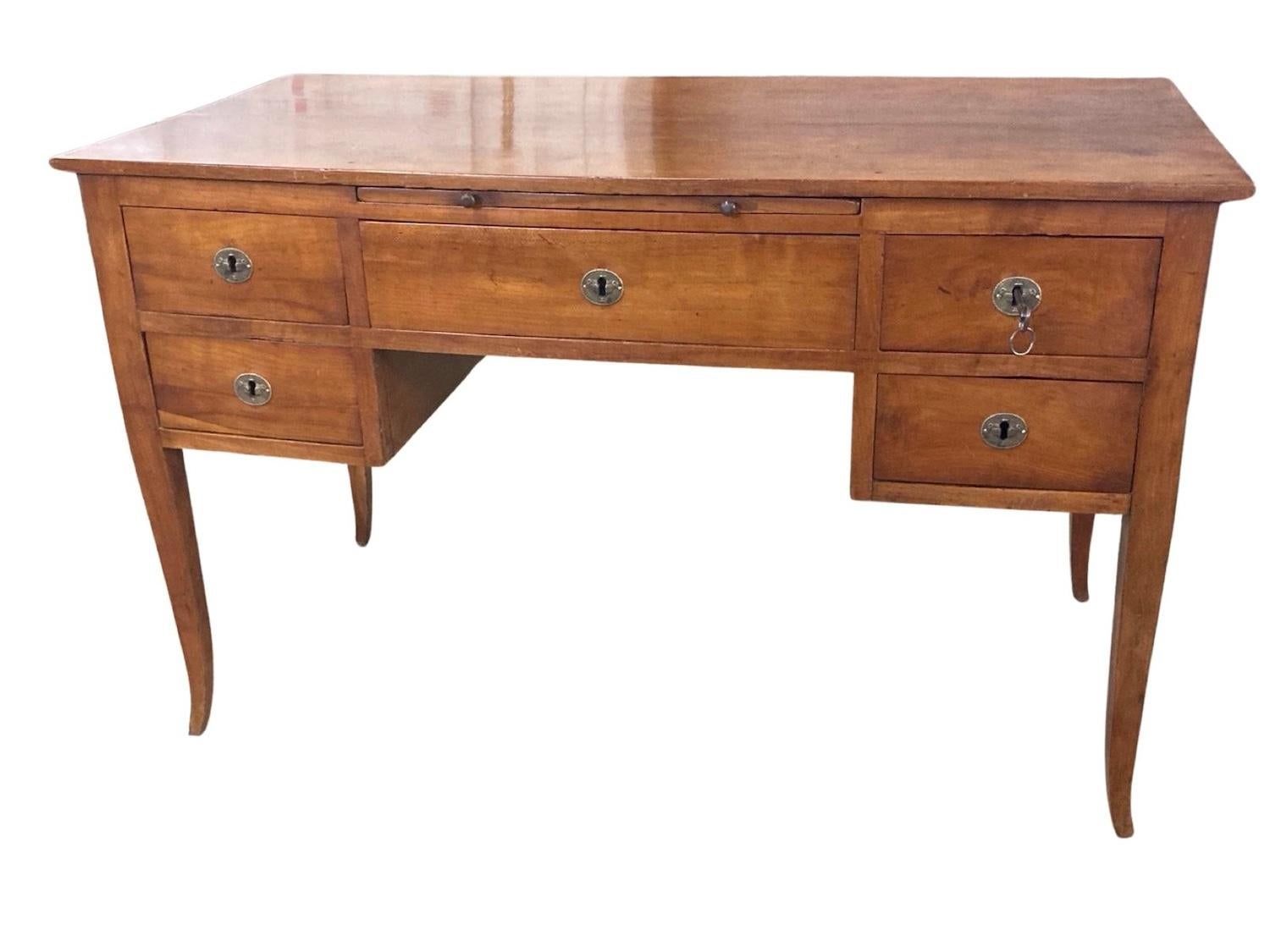 19th Century Italian Cherry Writing Desk For Sale at 1stDibs