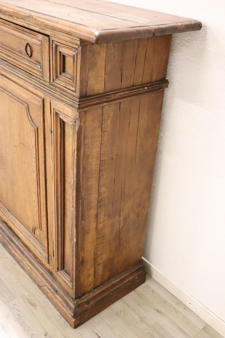 19th Century Italian Chestnut Wood Large Rustic Sideboard, Buffet or ...