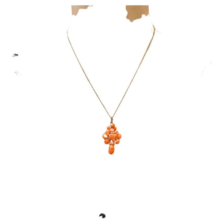 19th Century Italian Coral Cross For Sale at 1stDibs