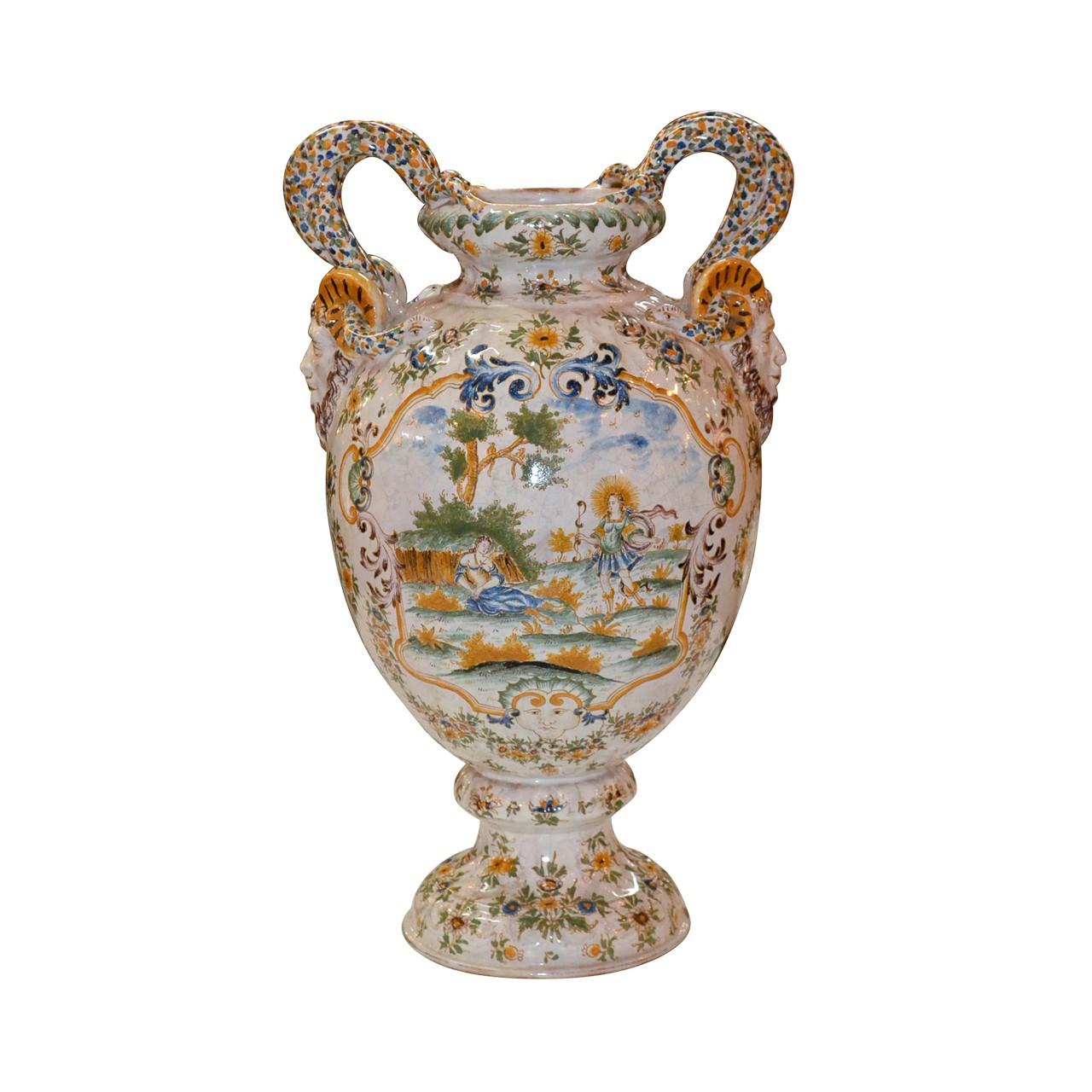 19th Century French Faience Vase at 1stDibs | italian faience
