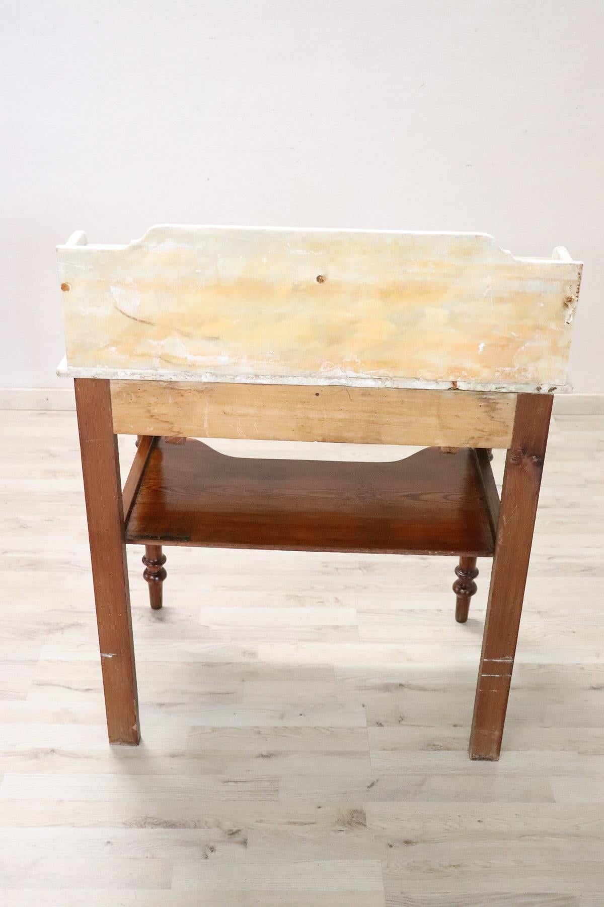 19th Century Italian Fir Wood Antique Vanity Table, Vanity Desk with ...