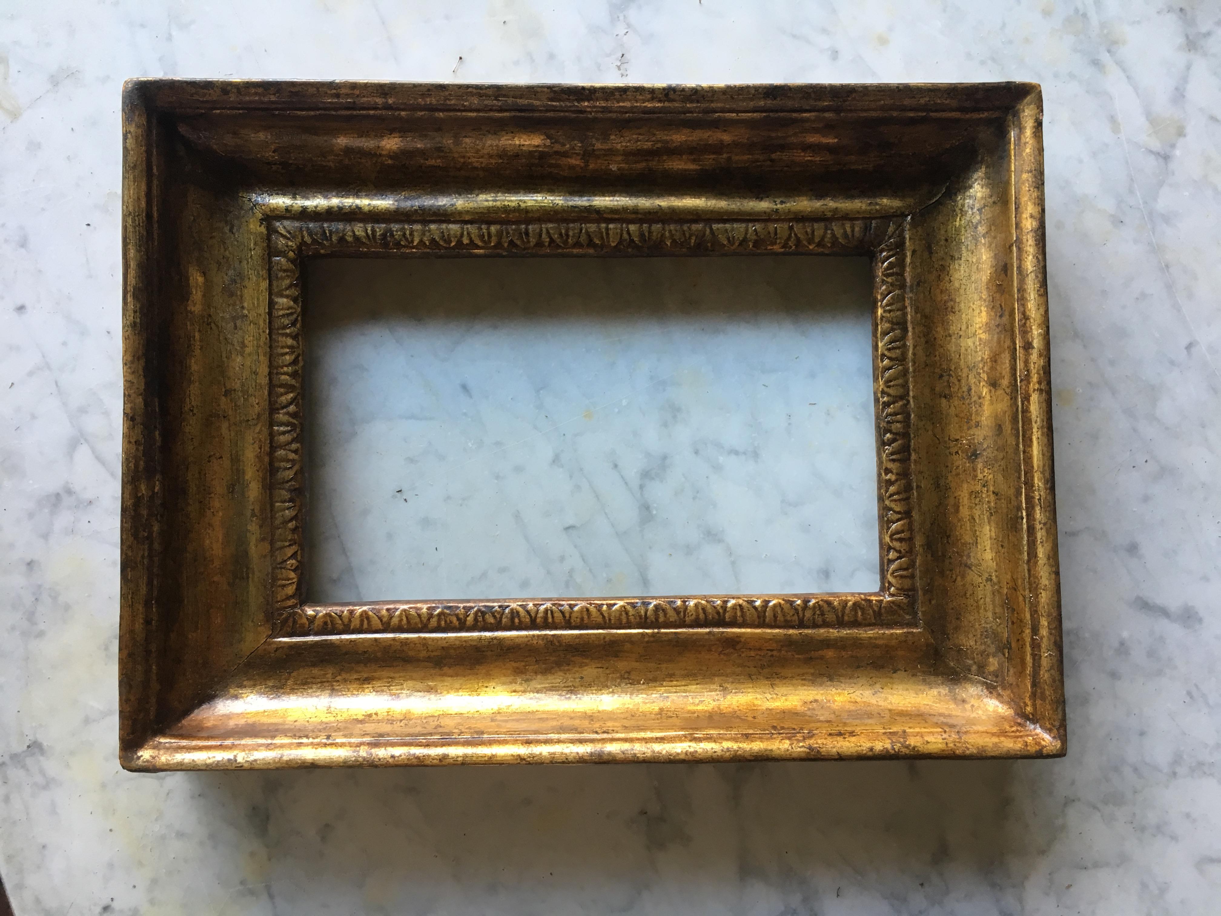 19th Century Italian Gilt Wooden Frame, 1890s For Sale at 1stDibs