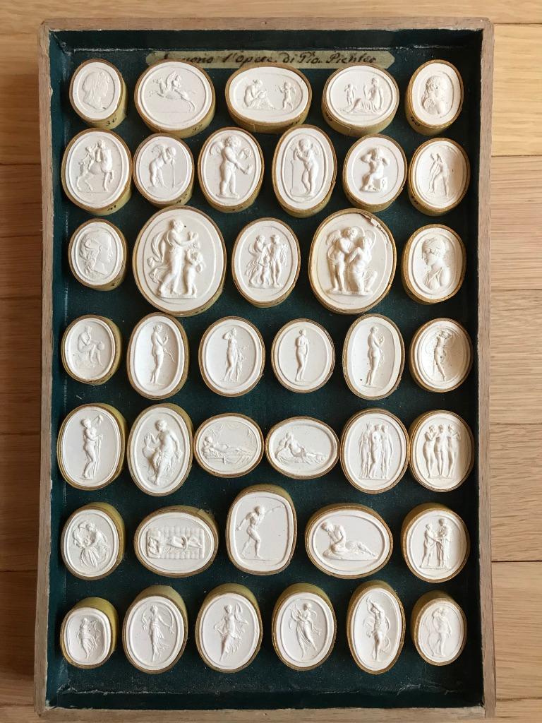 19th Century Italian Grand Tour Intaglios in Original Boxes at 1stDibs