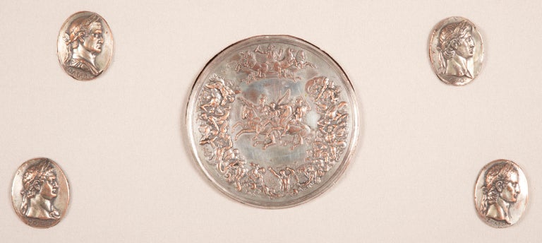 19th Century Italian Grand Tour Set of Portrait Medals of The 12 Roman ...