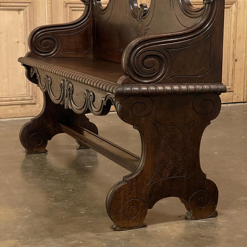 19th Century Italian Hall Bench For Sale at 1stDibs