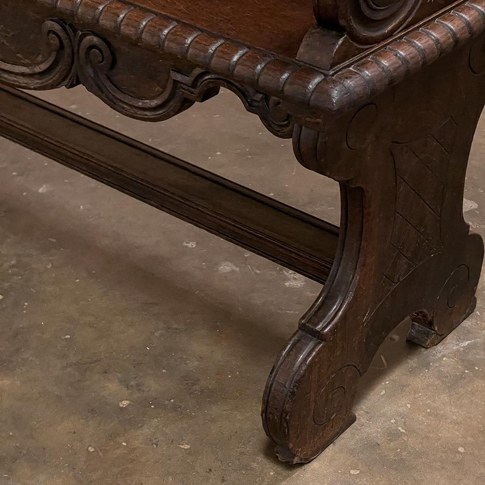19th Century Italian Hall Bench For Sale at 1stDibs