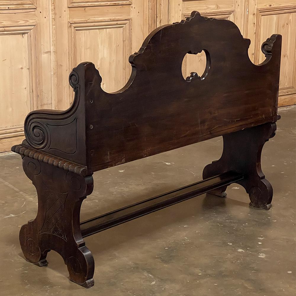 19th Century Italian Hall Bench For Sale at 1stDibs