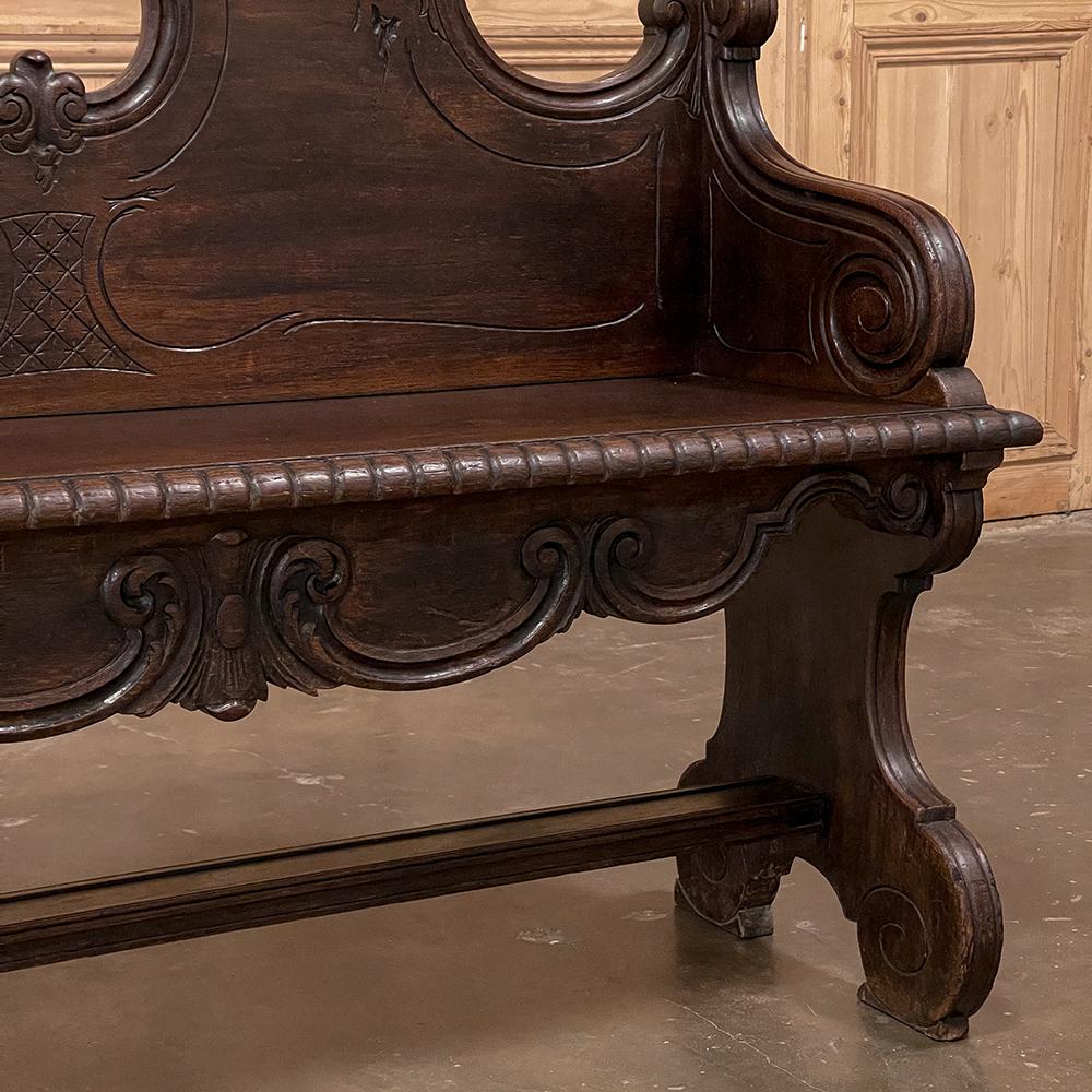 19th Century Italian Hall Bench For Sale at 1stDibs