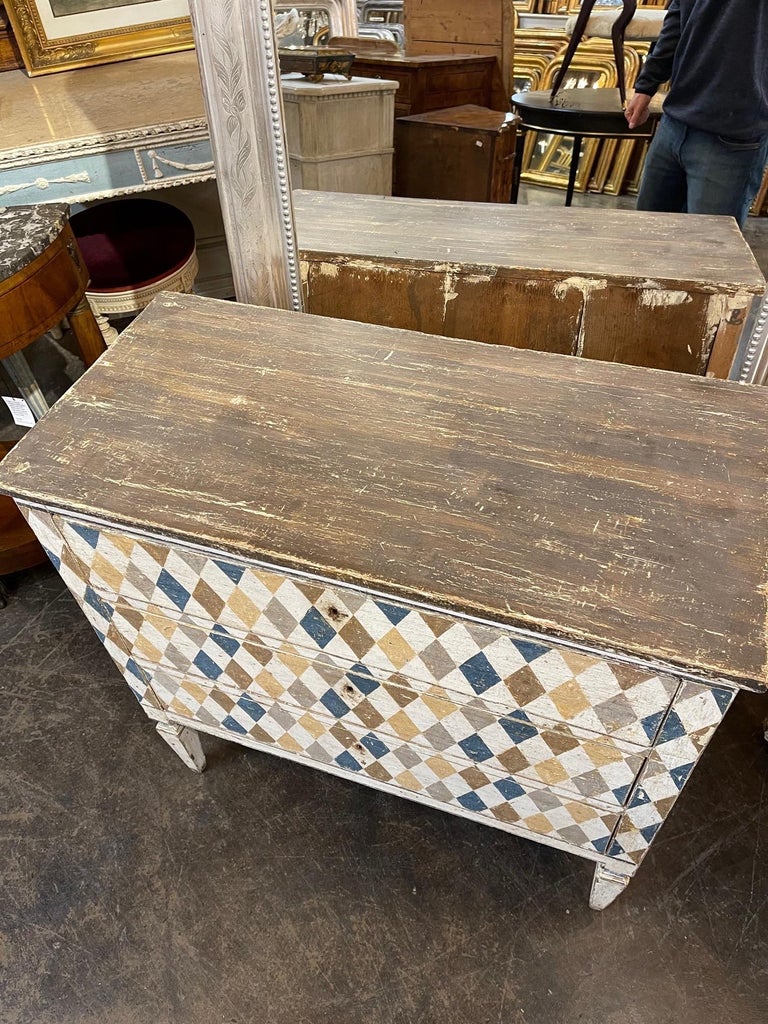 19th Century Italian Hand Painted Multicolored Commode at 1stDibs
