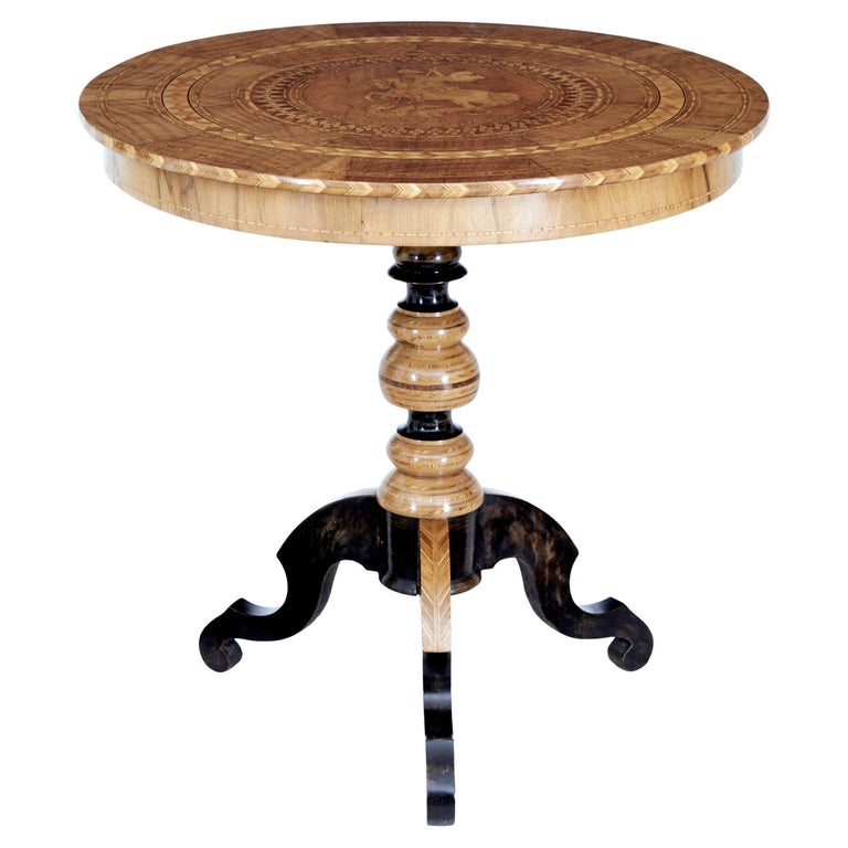 19th Century Italian Inlaid Sorrento Occasional Table at 1stDibs