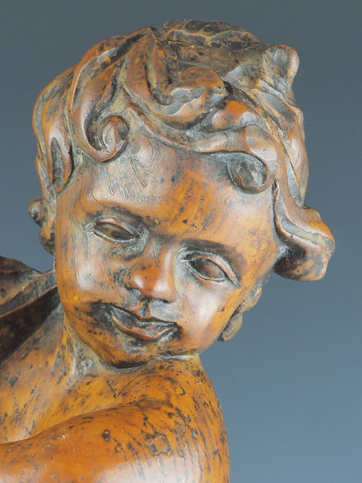 19th Century Italian Lime Wood Carved Putti at 1stDibs
