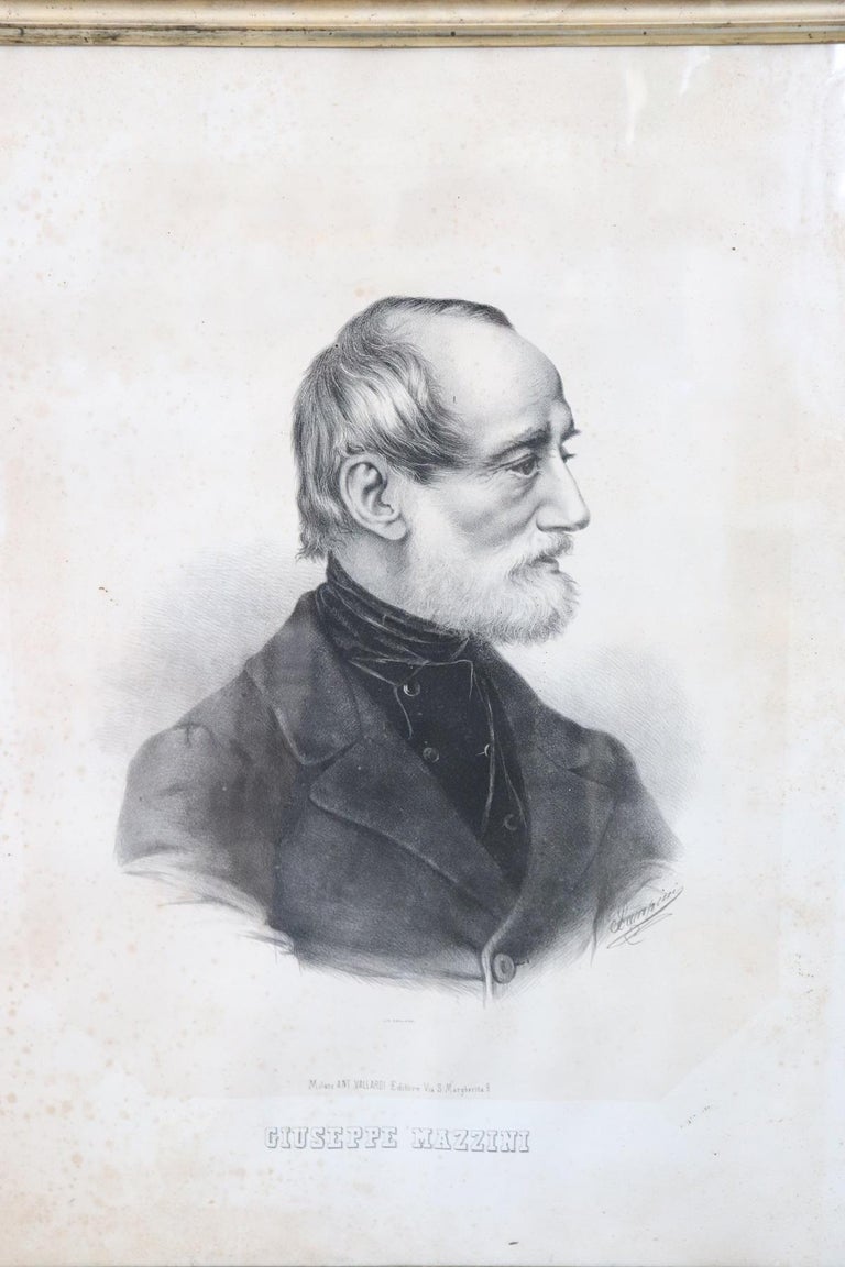 19th Century Italian Lithography Important Italian Politician ...