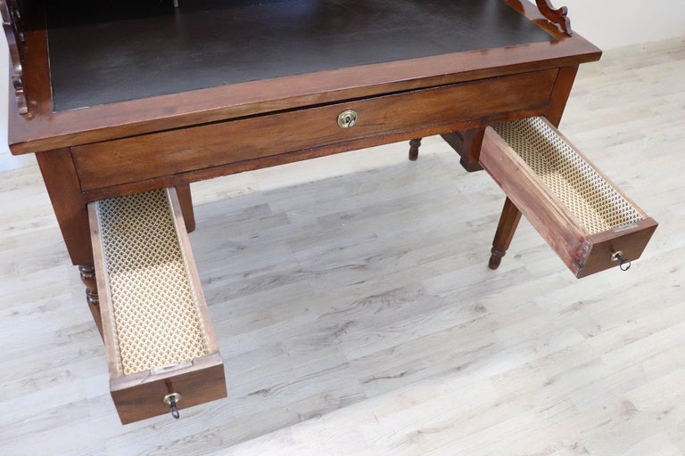19th Century Italian Louis Philippe Walnut Wood Writing Desk For Sale ...