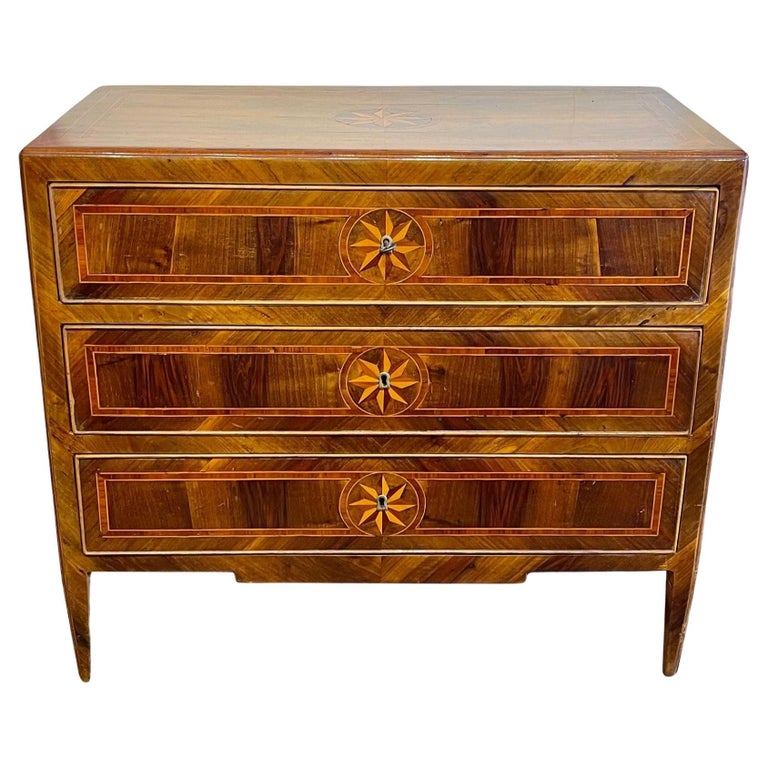 19th Century Italian Neo-Classical Style Inlaid Walnut Commode For Sale ...