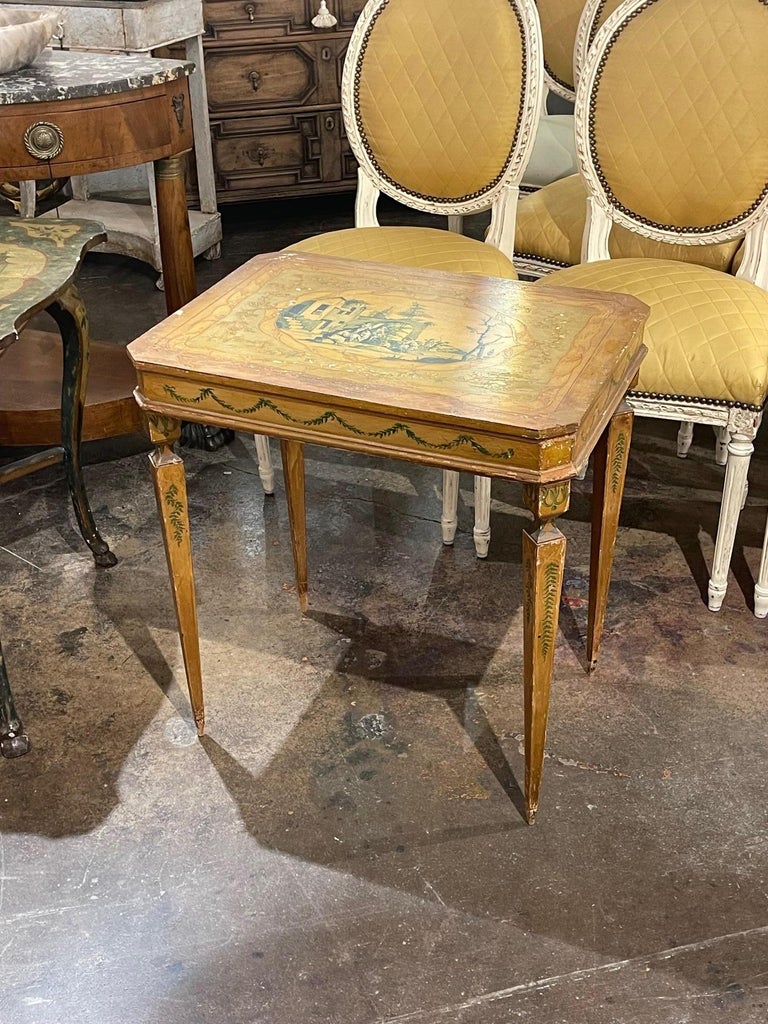 19th Century Italian Painted Neo-Classical Side Table For Sale at 1stDibs