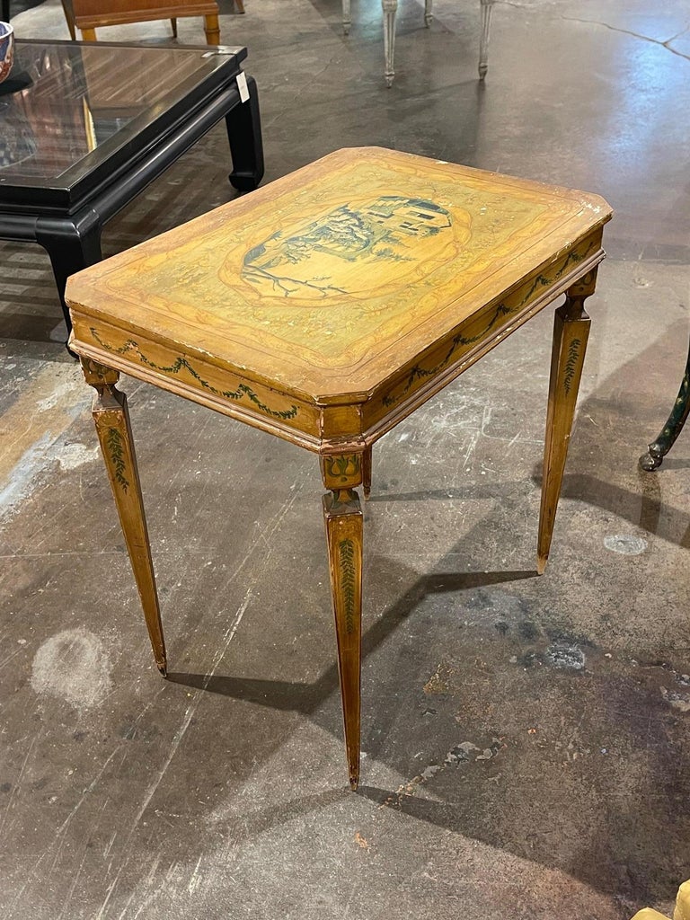 19th Century Italian Painted Neo-Classical Side Table For Sale at 1stDibs