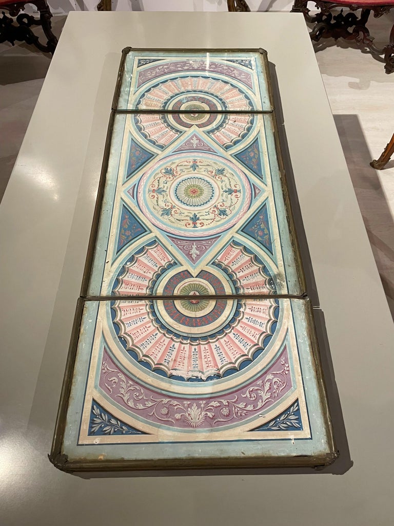 19th Century, Italian Polychrome Paper Painted Centerpiece For Sale at ...