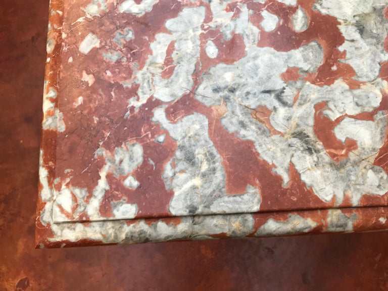 19th Century Italian Red Marble Top Dining Table with Limestone Bases ...