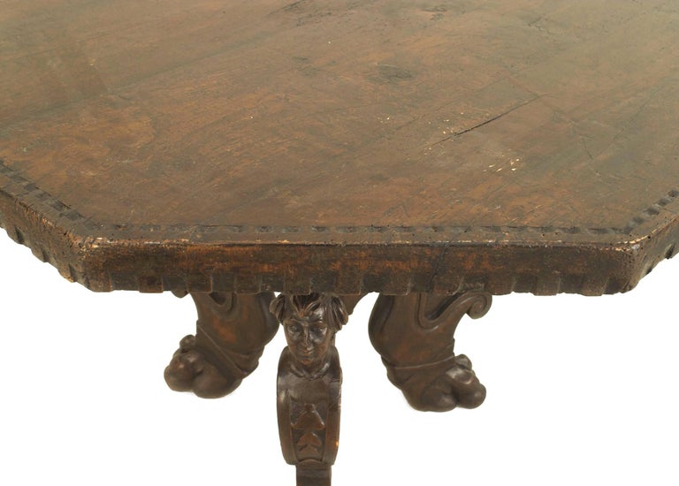Italian Renaissance Revival Walnut Table For Sale at 1stDibs