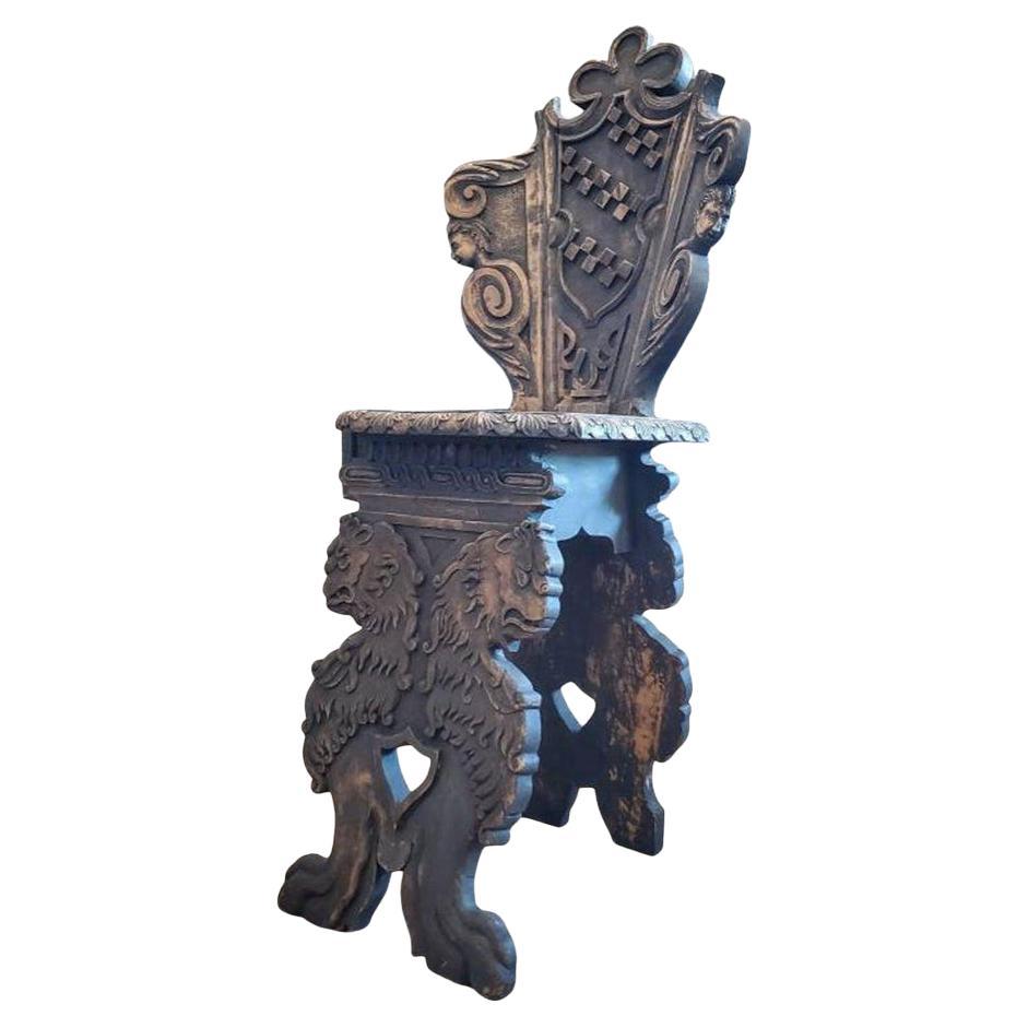 19th Century Italian Renaissance Sgabello Chair at 1stDibs