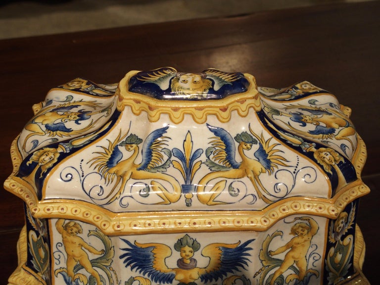 19th Century Italian Renaissance Style Majolica Box at 1stDibs
