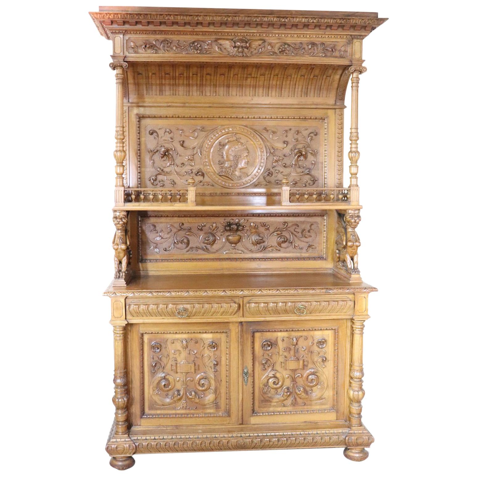 Antique Italian Renaissance Dining Table And Chairs - 6 For Sale on 1stDibs