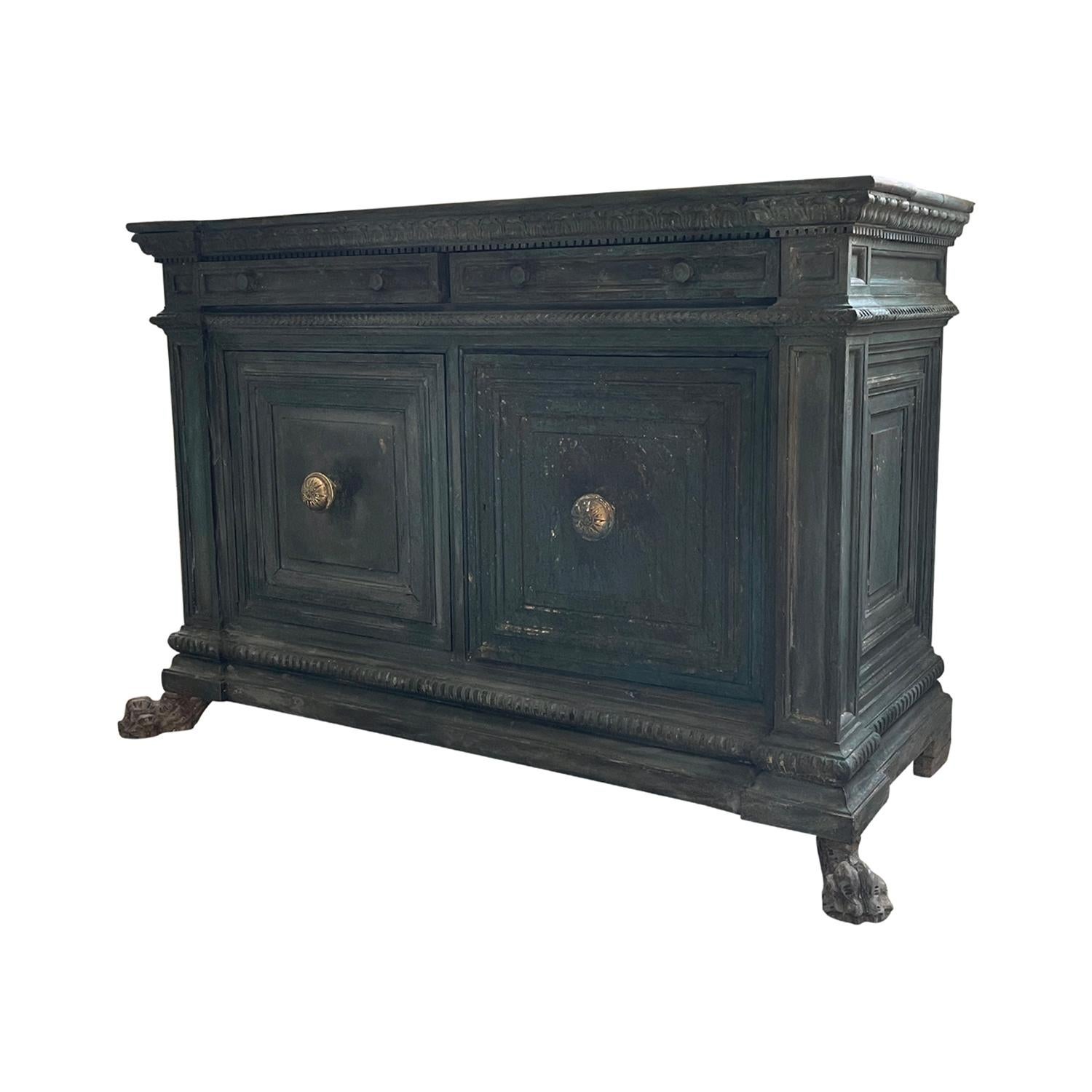 19th Century Italian Renaissance Style Walnut Commode - Antique Tuscan ...
