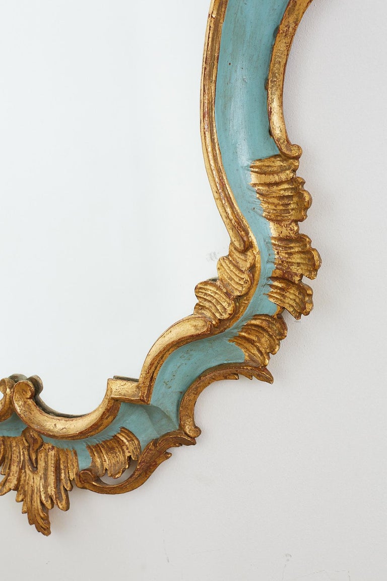 19th Century Italian Rococo Style Cartouche Mirror at 1stDibs