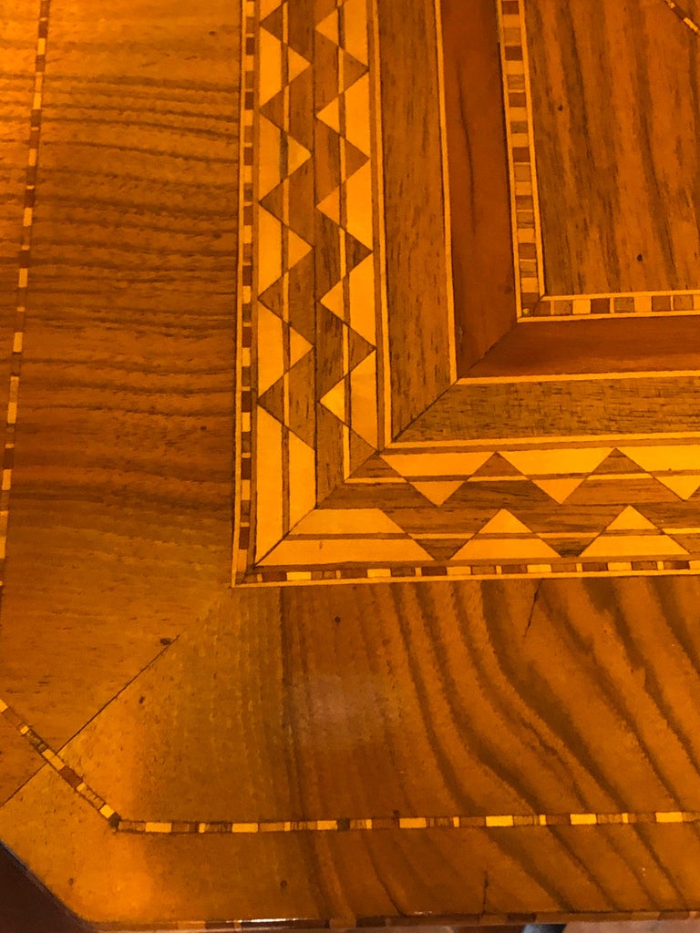 19th Century Italian Rolo Wood Walnut Inlay Table, 1860s For Sale at ...