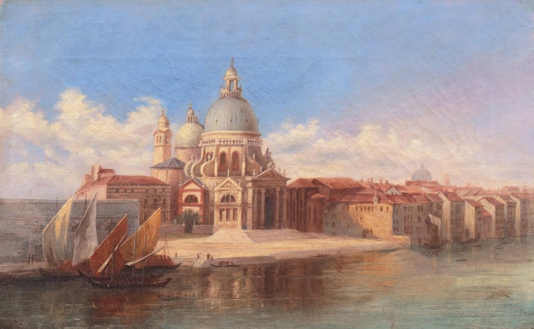 19th Century Italian School - ''Basilica of Santa Maria della Salute ...