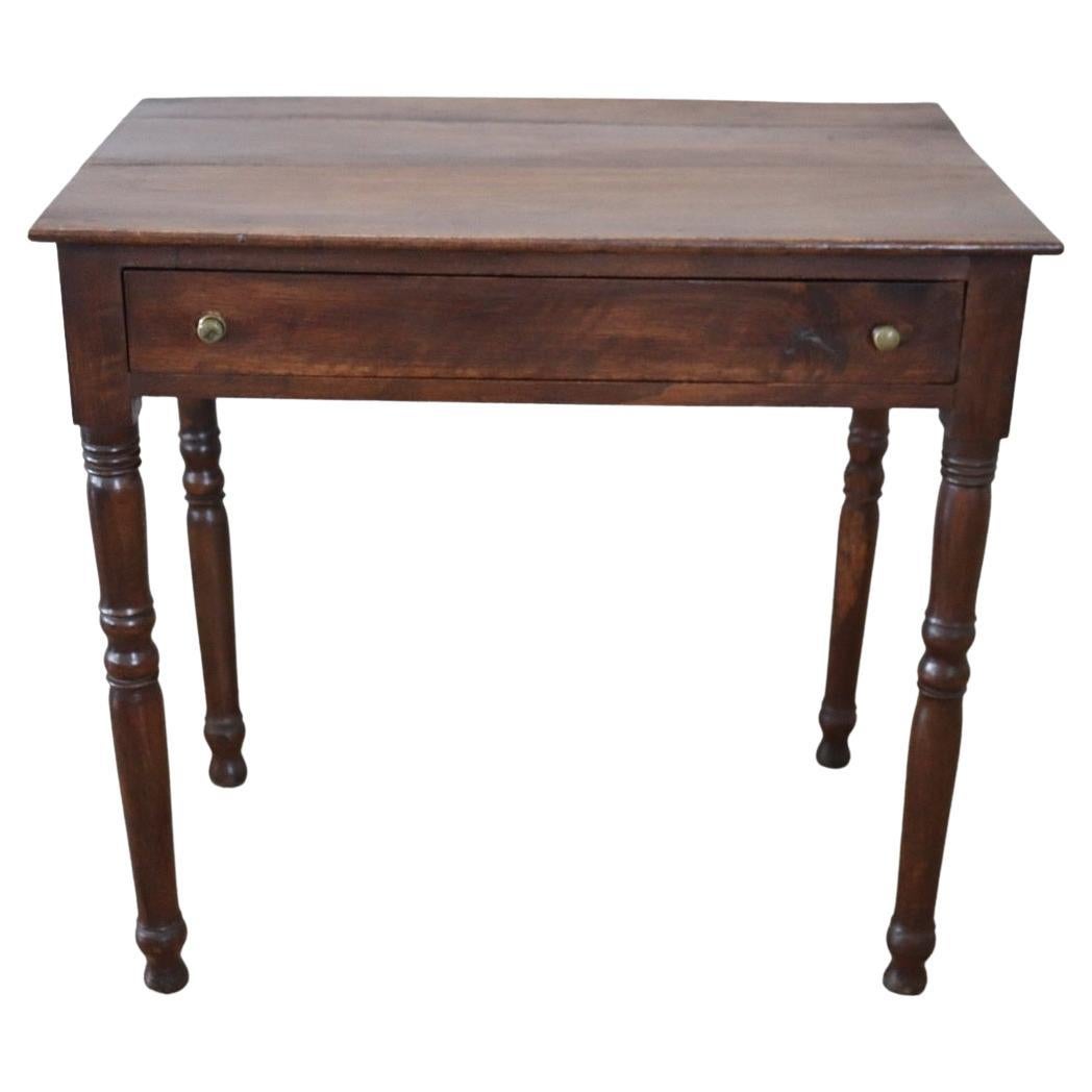 19th Century Italian Solid Walnut Antique Small Writing Desk For Sale ...
