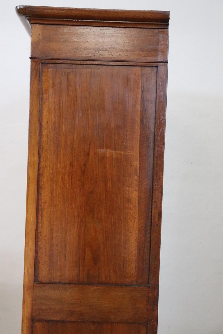 19th Century Italian Solid Walnut Antique Wardrobe or Armoire at 1stDibs