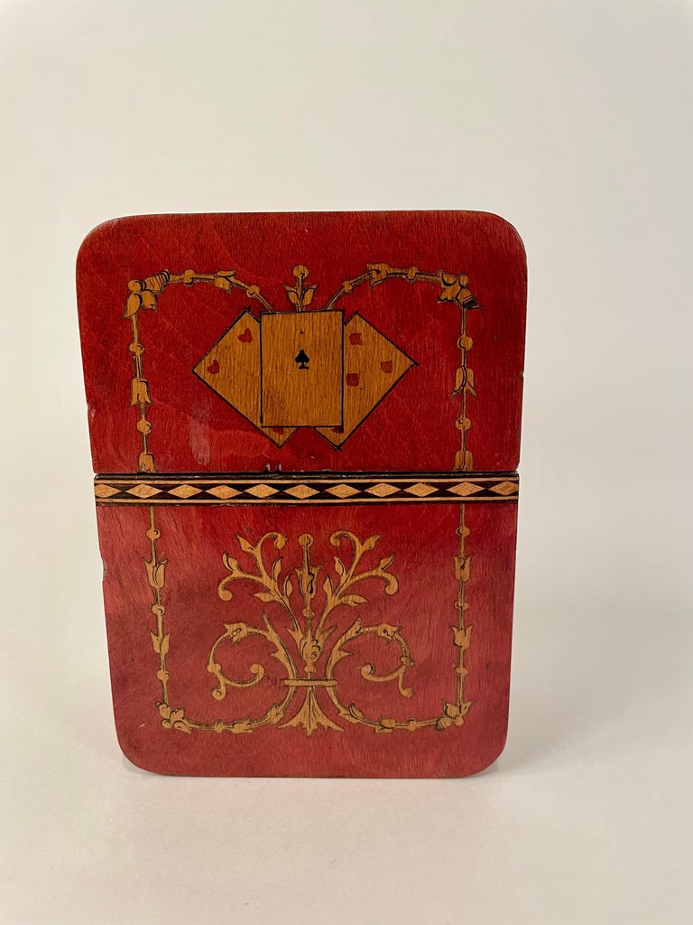 19th Century Italian Sorrento Inlaid Mosaic Playing Card Case For Sale ...