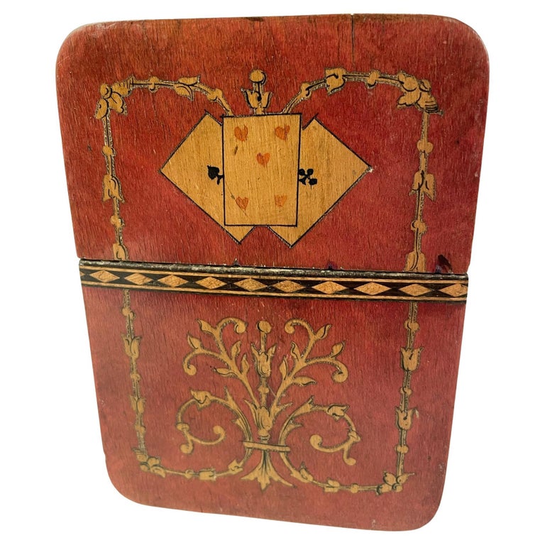 19th Century Italian Sorrento Inlaid Mosaic Playing Card Case For Sale ...