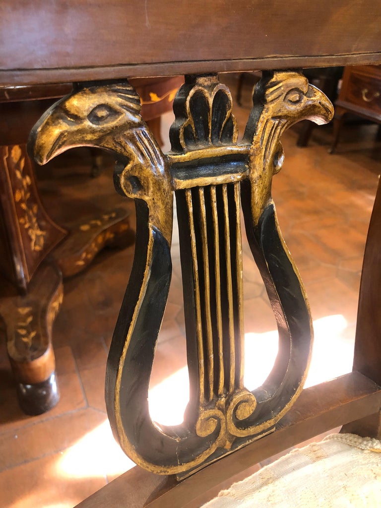 19th Century Italian Tuscany Charles X 12 Cherry Chairs, 1820s at 1stDibs
