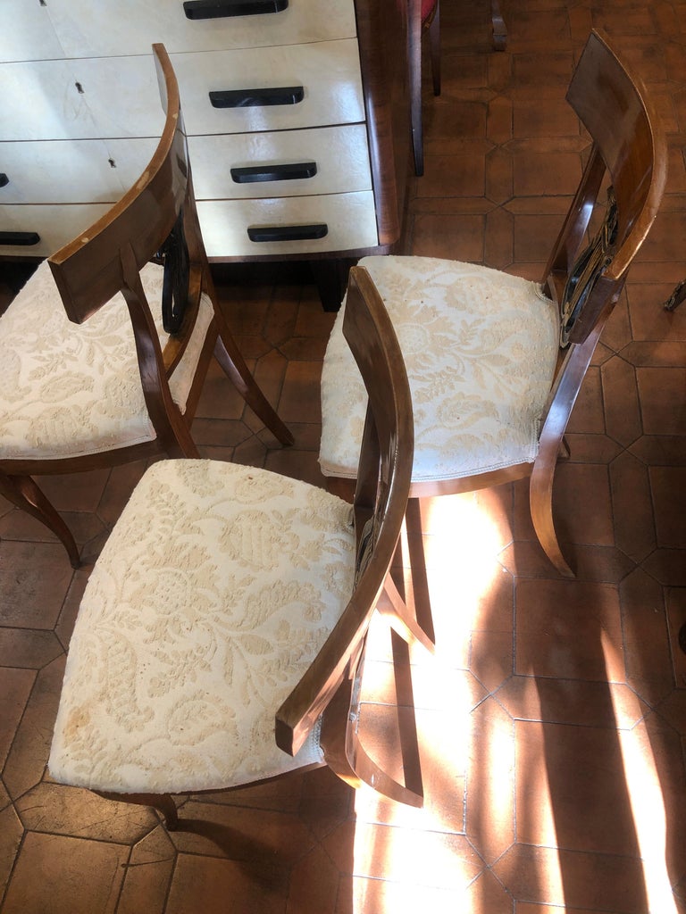 19th Century Italian Tuscany Charles X 12 Cherry Chairs, 1820s at 1stDibs
