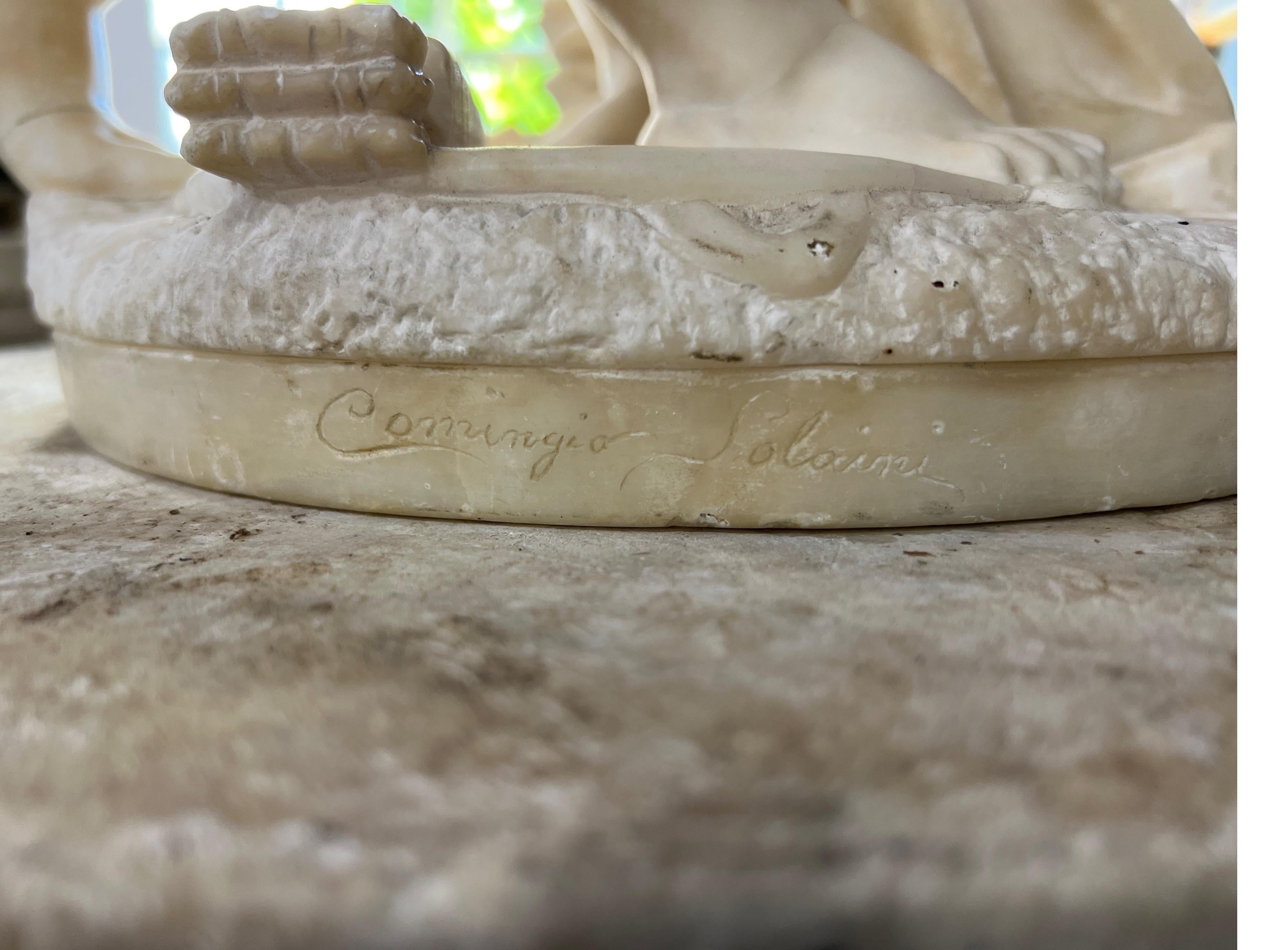 19th Century Italian Tuscany Napoleon III Alabaster Eros and Anteros ...