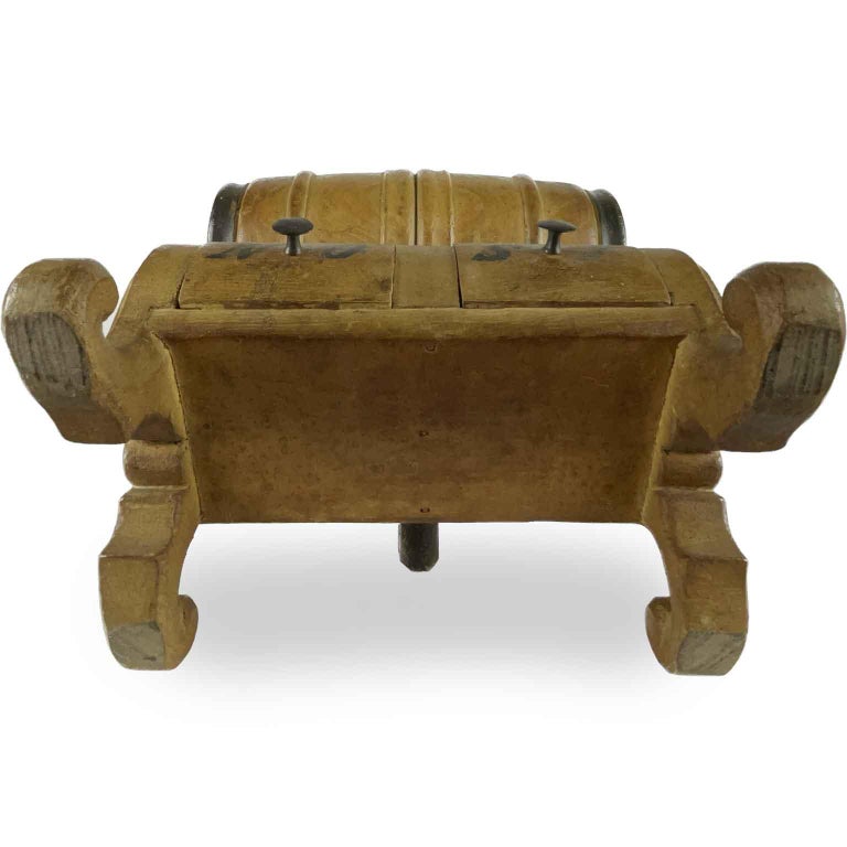 19th Century Italian Voting Box Tuscan Confraternity Carved Barrel ...