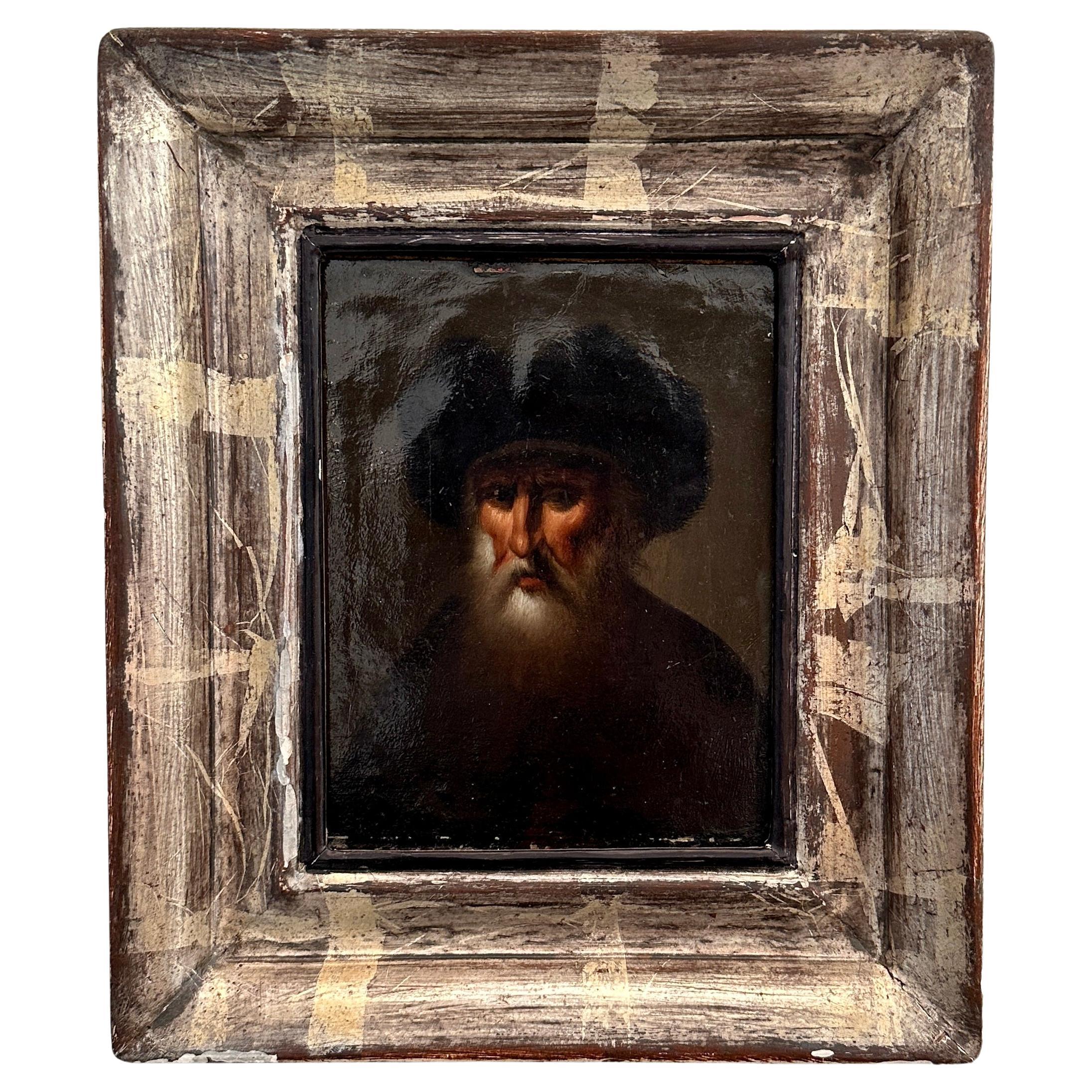 19th Century Italo-Flemish Oil Painting of an old bearded Men, around ...